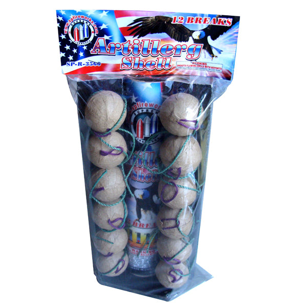 Artillery Shell (12 breaks) - Item # SP-R-3560 – Liberty Fireworks