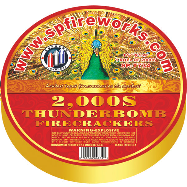 2,000ct Roll of Firecrackers - (8 units) - Wholesale – Liberty Fireworks