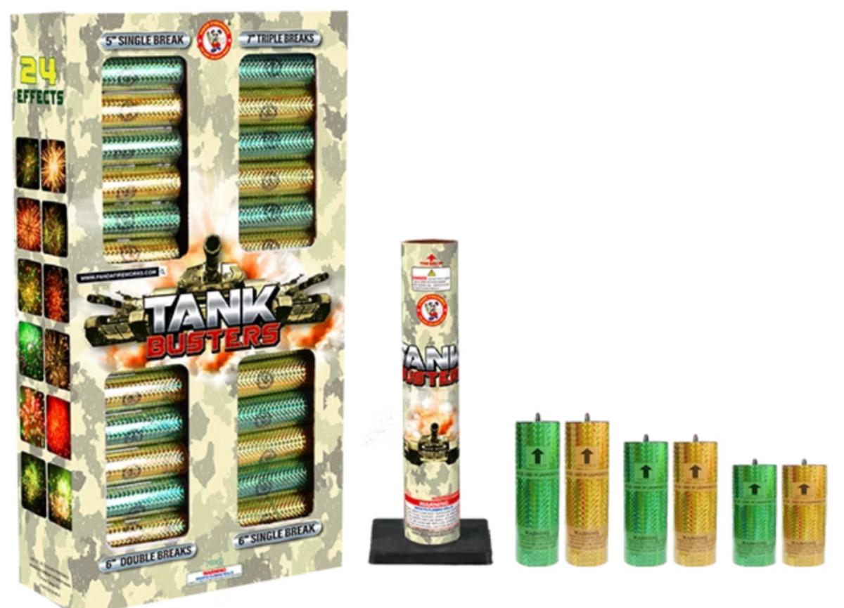 TANK BUSTERS (5"-7" 60gram) - Item # P8049 – Liberty Fireworks
