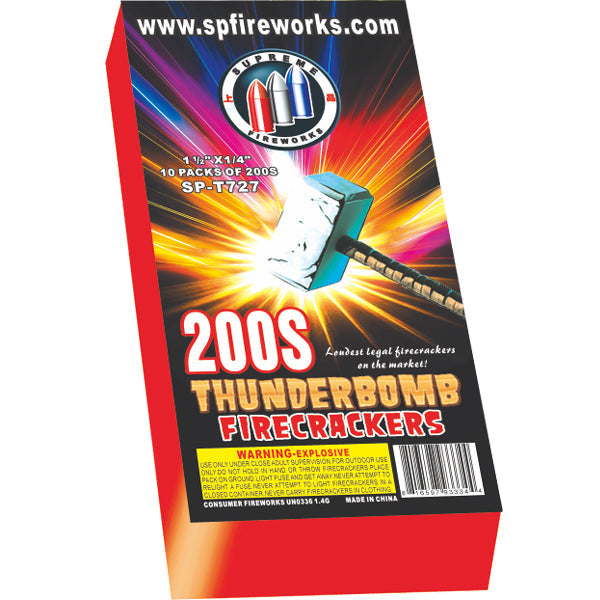 THUNDERBOMB FIRECRACKERS 200ct. - Item # SP-T727 – Liberty Fireworks